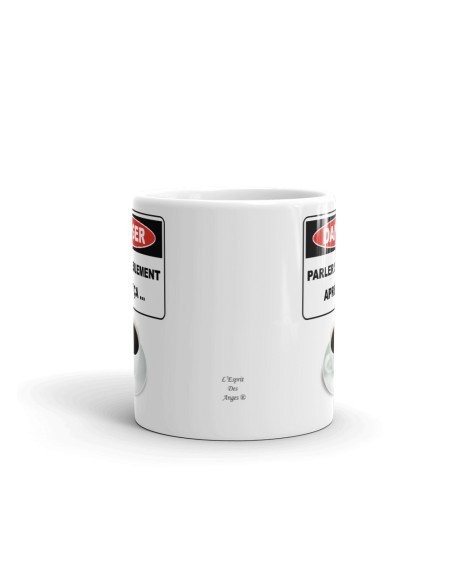 Tasse Mug Humour Matin Danger Parler Seulement Après Le Café Idée Cadeau Drole Rigolo