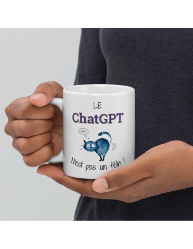 Tasse-Mug Cadeau Chat Humour Intelligence Artificielle - Le Chat GPT n ...